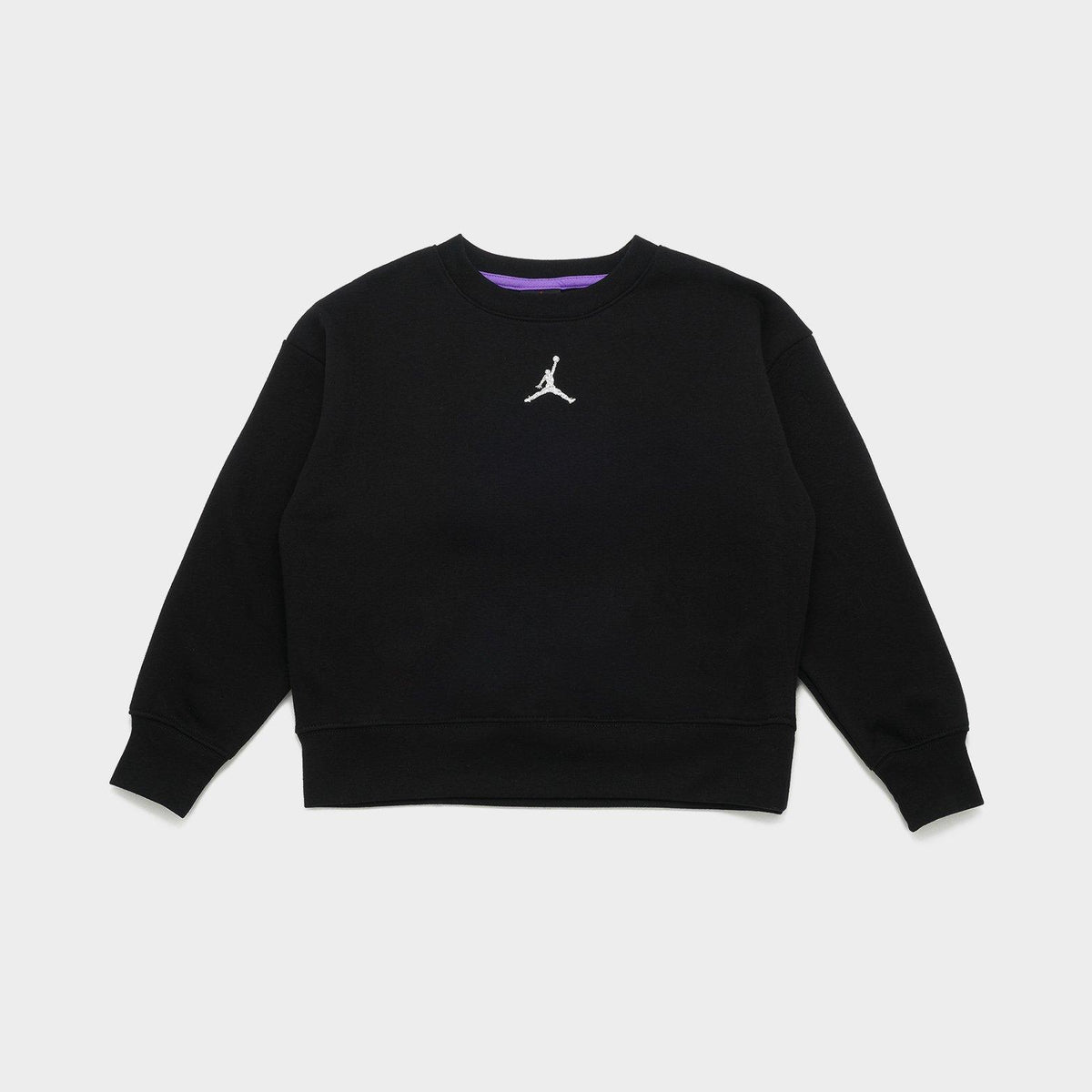 สีดำ Jordan เสื้อแขนยาวเด็กโต Icon Play Oversized Crew - JD Sports ...