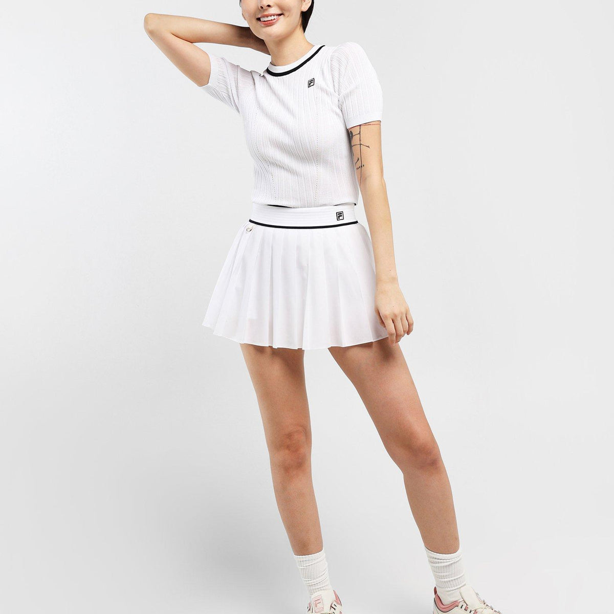 สีขาว Fila กระโปรงผู้หญิง Tennis Pleats - JD Sports Thailand – JD ...