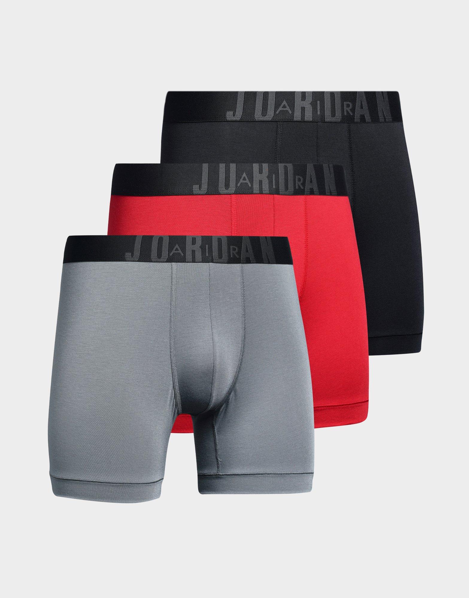 สีแดง Jordan กางเกงชั้นในผู้ชาย Flight Modal Boxer Briefs (แพค 3) - JD ...