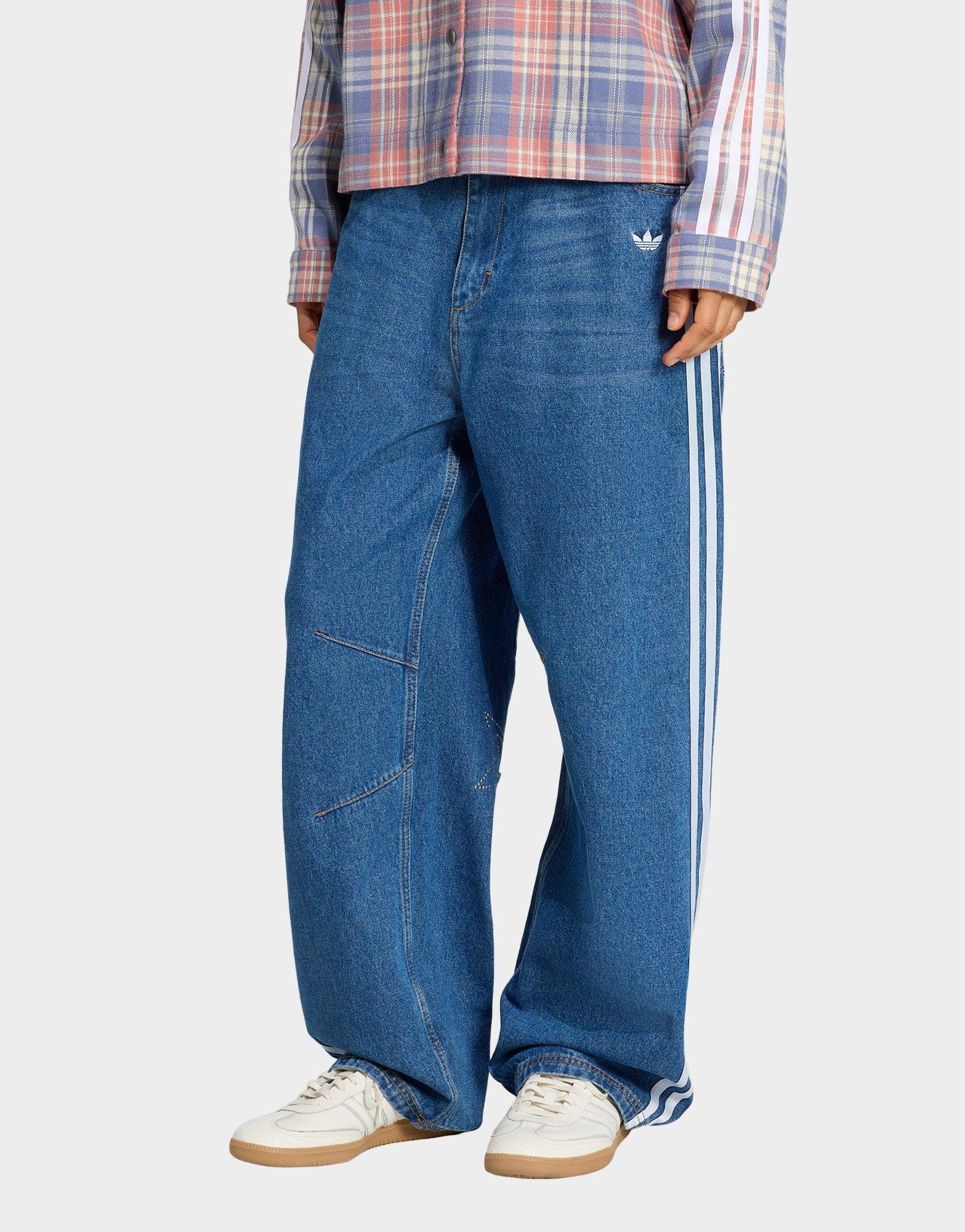 สีฟ้า adidas กางเกงขายาวผู้หญิง Baggy GFX Denim - JD Sports Thailand ...