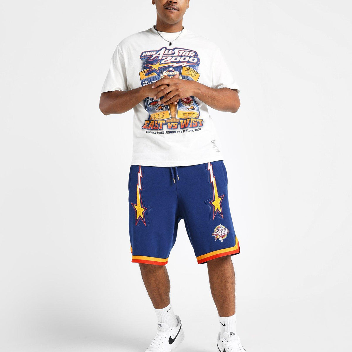 สีฟ้า Mitchell & Ness กางเกงขาสั้นผู้ชาย NBA All-Star Game - JD Sports ...