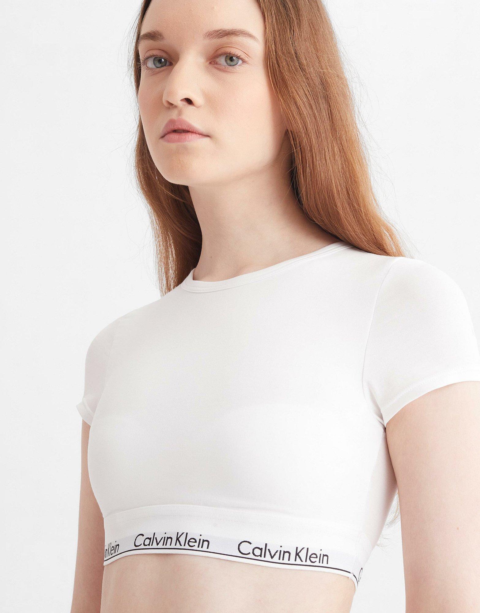 สีขาว Calvin Klein เสื้อยืดผู้หญิง Modern Cotton Bralette - JD Sports ...
