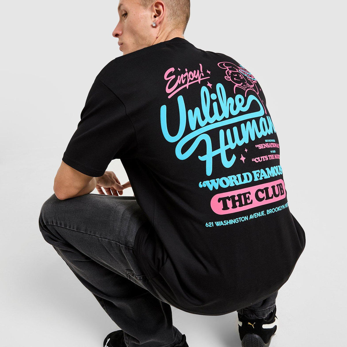 สีดำ Unlike Humans เสื้อยืดผู้ชาย Club - JD Sports Thailand – JD Sports ...