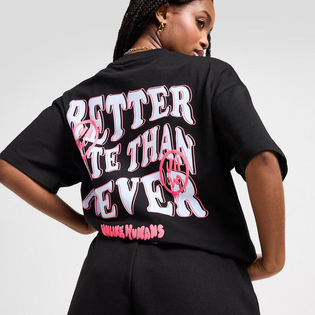 สีดำ Unlike Humans เสื้อยืดผู้หญิง Better - JD Sports Thailand – JD ...