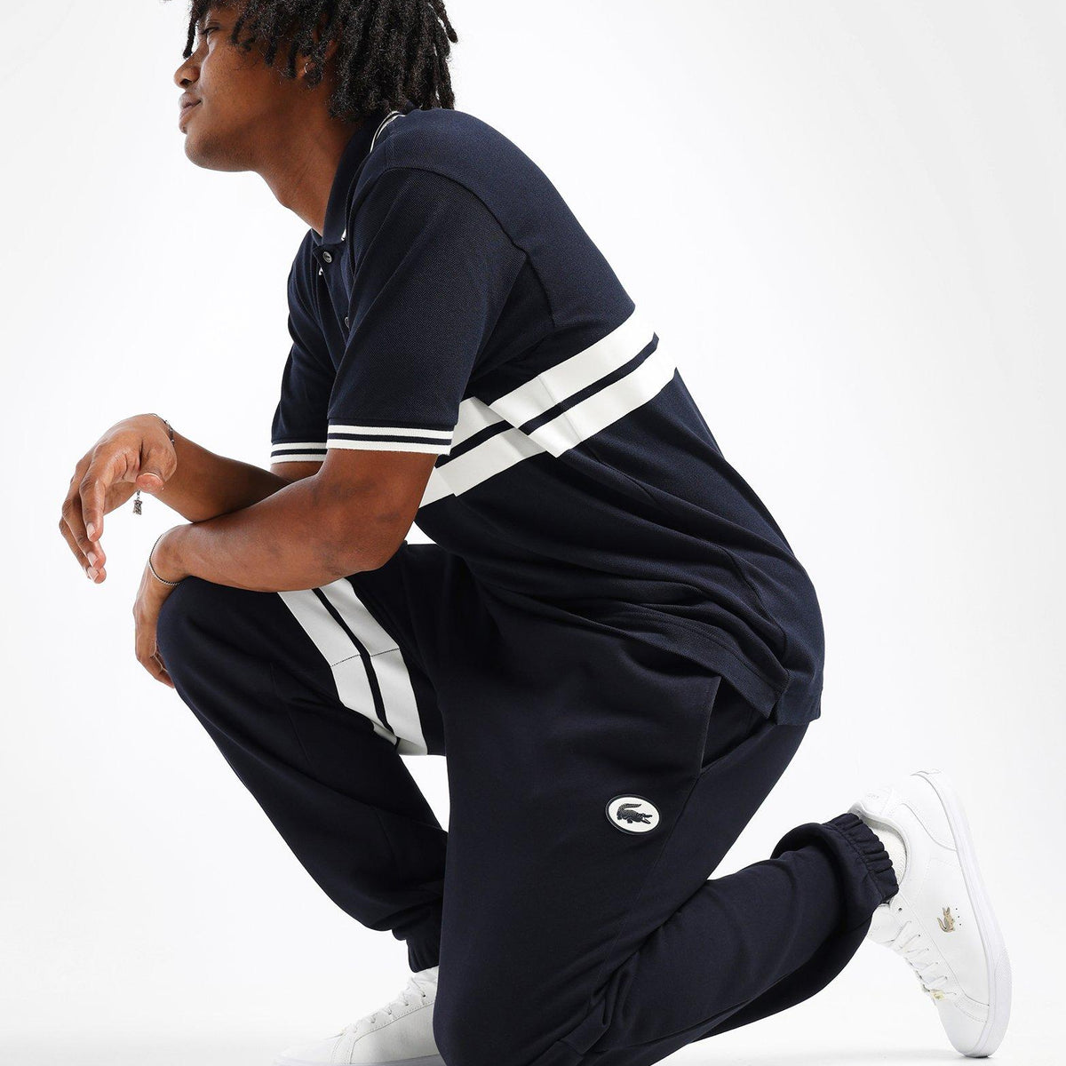 สีฟ้า Lacoste กางเกงขายาวผู้ชาย Flocked Fleece Track - JD Sports ...